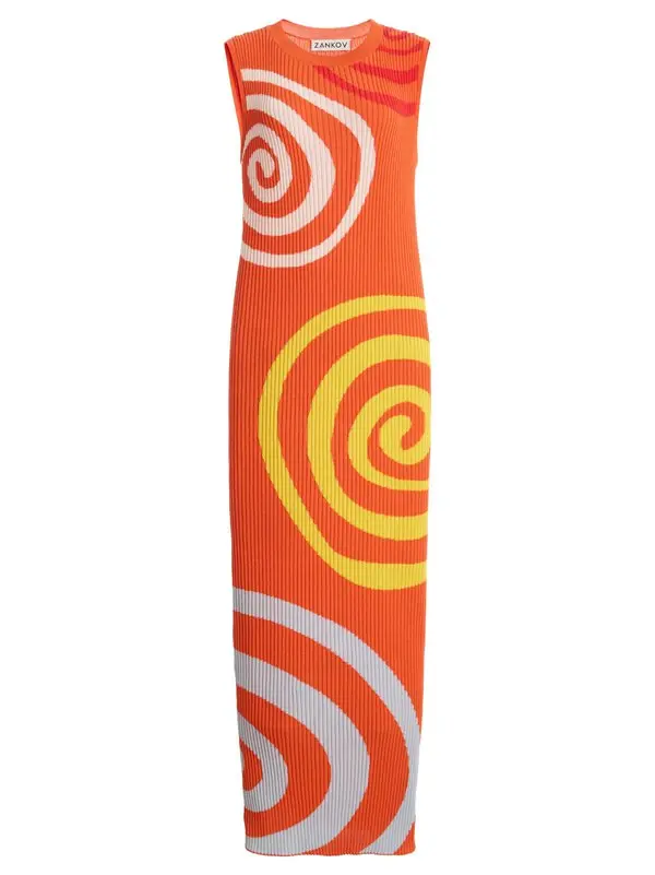 ZANKOV Rochelle Cotton-blend Midi Dress - Multi