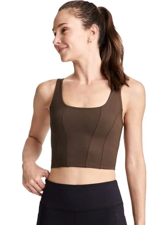 JOCKEY Longline Low Impact Sports Bra - Walnut