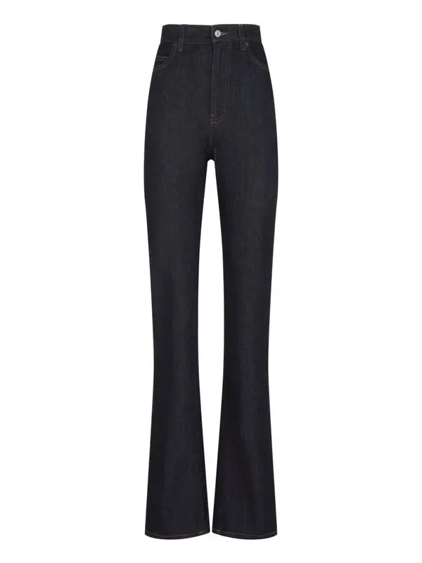Balenciaga High Waist Slim Jeans - Blue