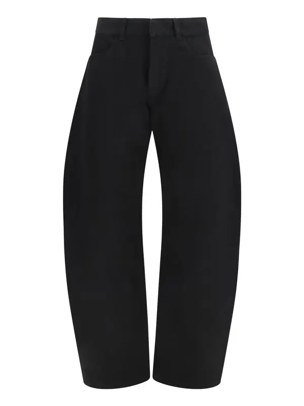 Alaïa Low Rise Rounded Jeans - Black