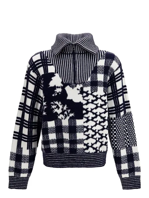 Loewe Wool Zip Weater - Blue
