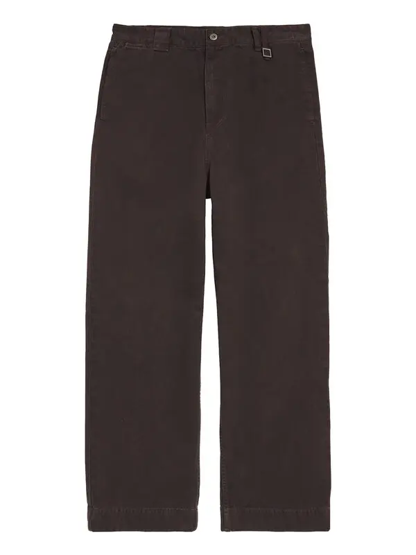 WOOYOUNGMI Cotton Canvas Wide-leg Jeans - Brown