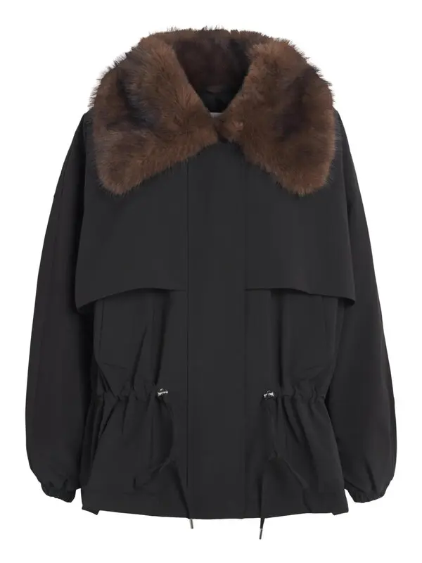 CHAROUX Faux Fur-collar Arctik Parka - Black