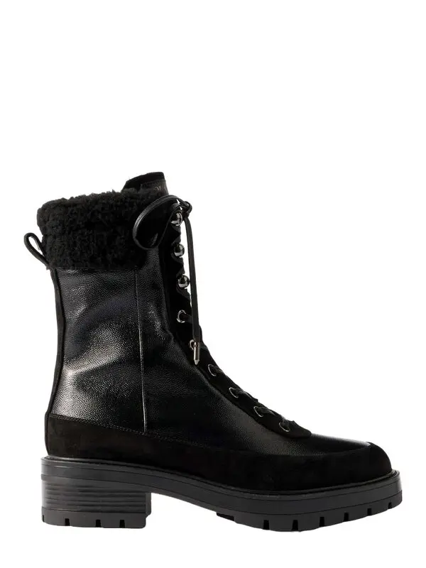 AQUAZZURA Round-head Short Boots - Black