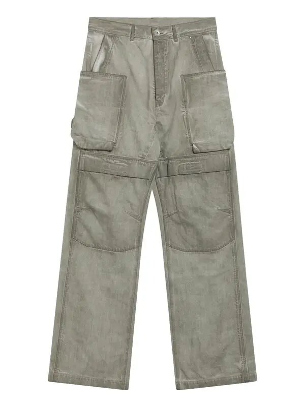 Rick Owens Sand Vintage-effect Cargo Trousers - Cream