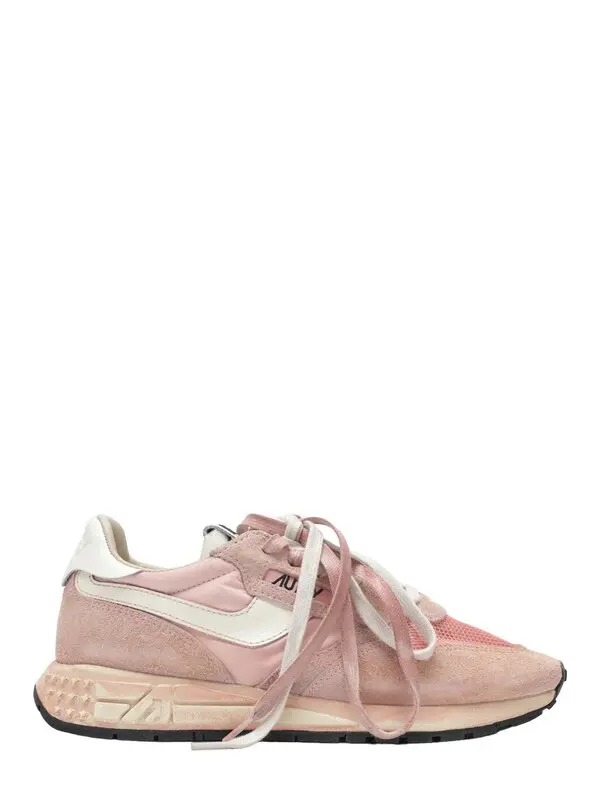 AUTRY Reelwind Super Vintage Sneakers In Nylon And Suede - Pink