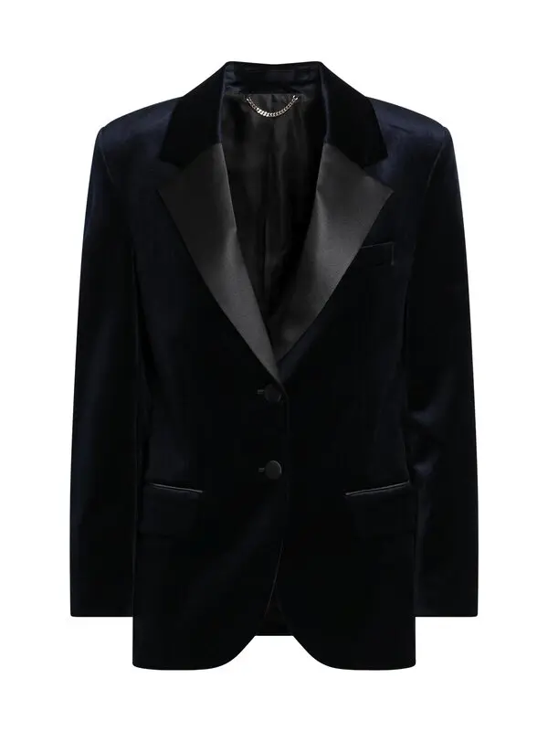 Victoria Beckham Midnight Tailored Single-breasted Jacket - Blue