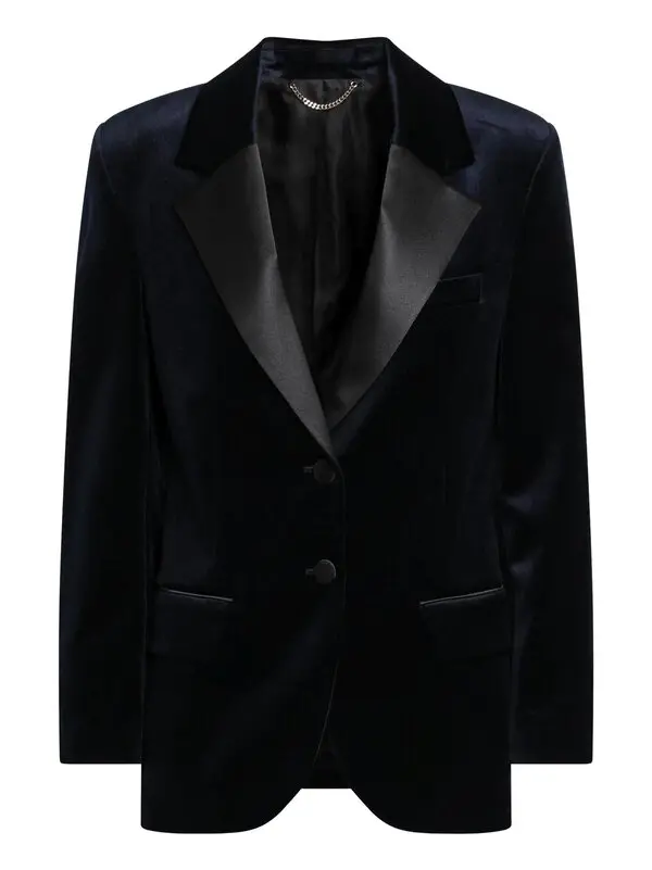 Victoria Beckham Midnight Tailored Single-breasted Jacket - Blue