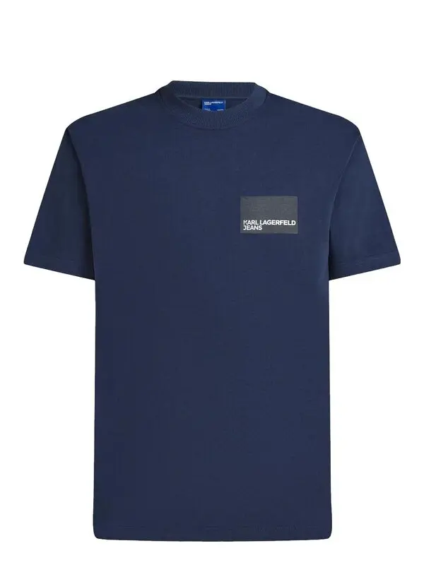 Karl Lagerfeld Short-sleeve Box Logo T-shirt - Black Iris