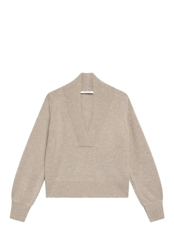 The Fold Orta Wool Blend V-neck Sweater - Neutral
