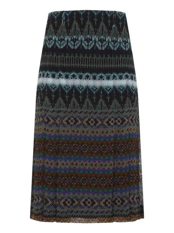 Dries Van Noten Sianora Midi Skirt - Brown