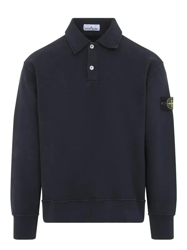 Stone Island L/s Polo - Blue