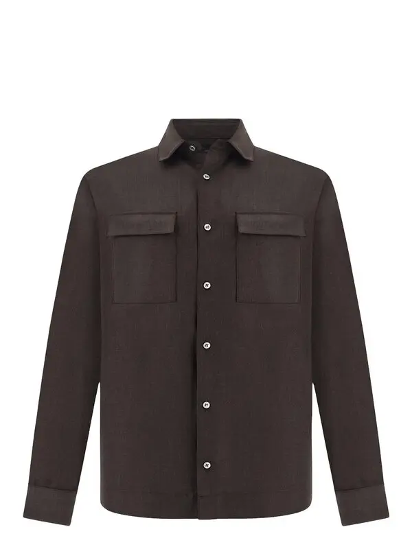 Paul & Shark Wool Overshirt - Coffe