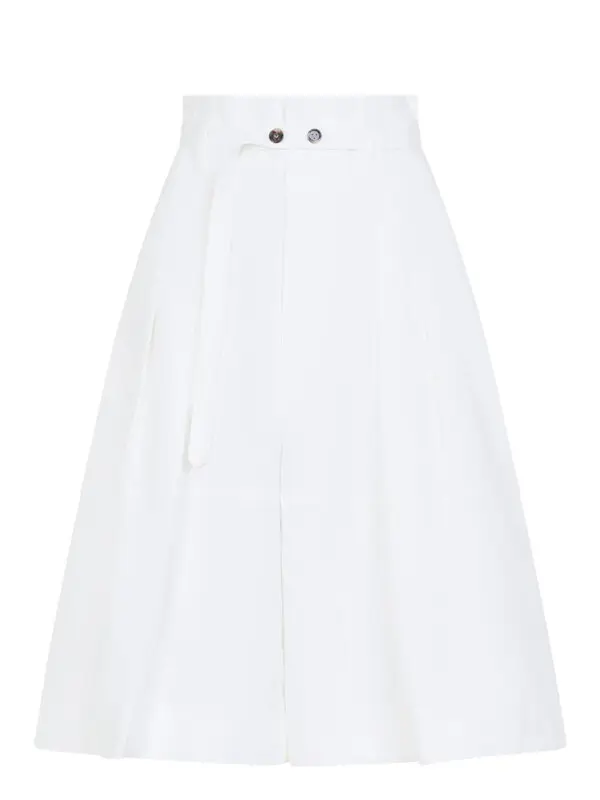 Bottega Veneta Belted Coulotte - White