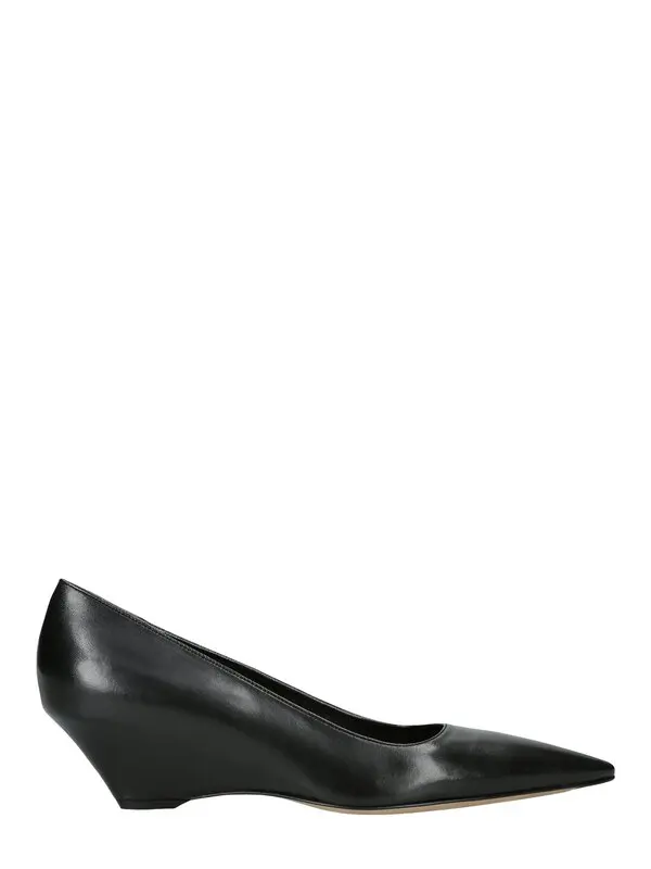 THE ROW Liisa Leather Wedge Pumps 45 - Black