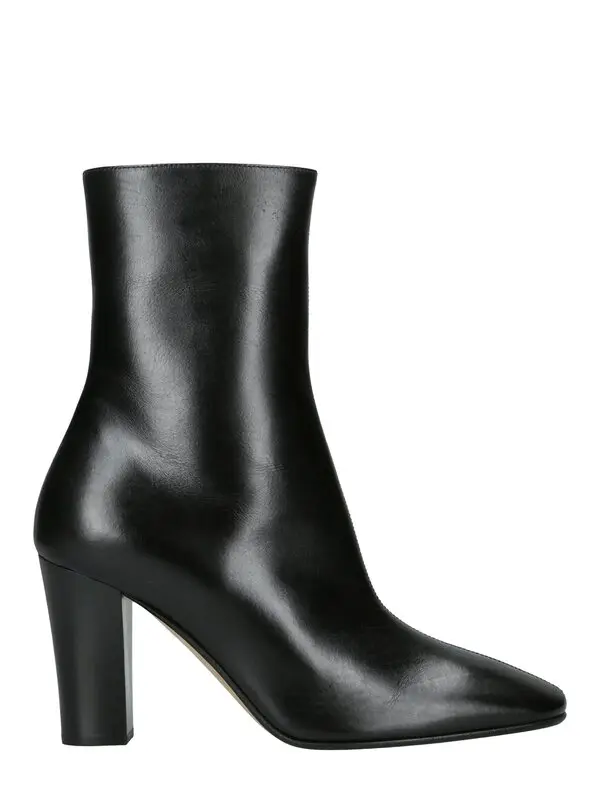 THE ROW Cindy Leather Ankle Boots 85 - Black