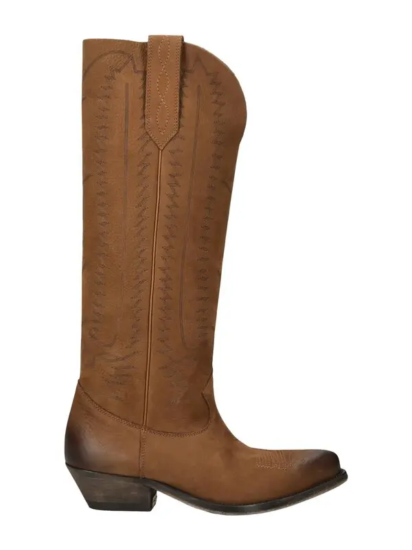 GOLDEN GOOSE Leather Wish Star Knee-high Boots - Brown
