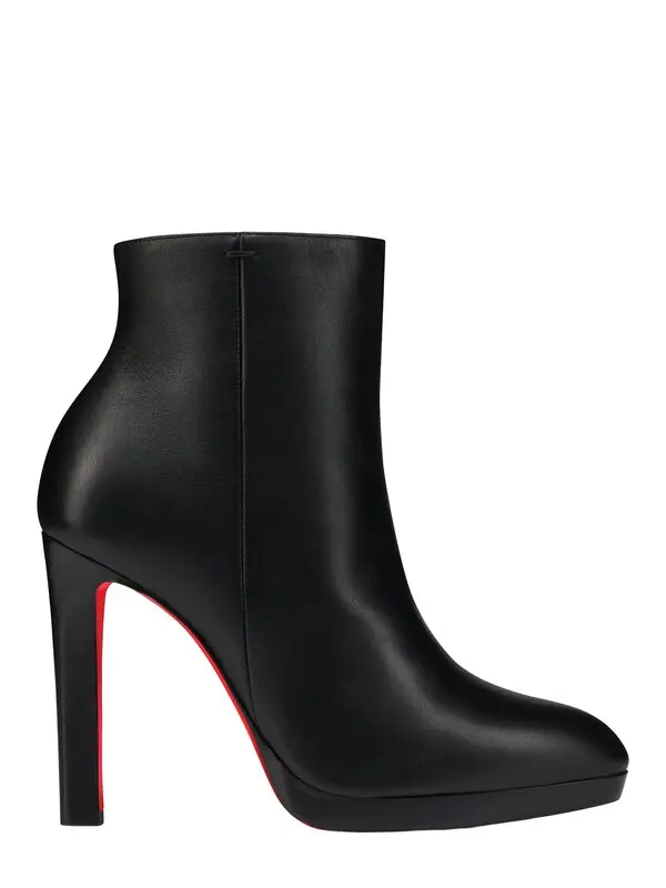 CHRISTIAN LOUBOUTIN Fannylove Booty 120 Leather Boots - Black