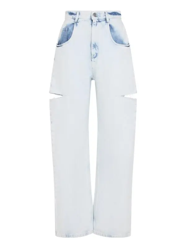 MAISON MARGIELA Cutout Denim Trousers - Blue