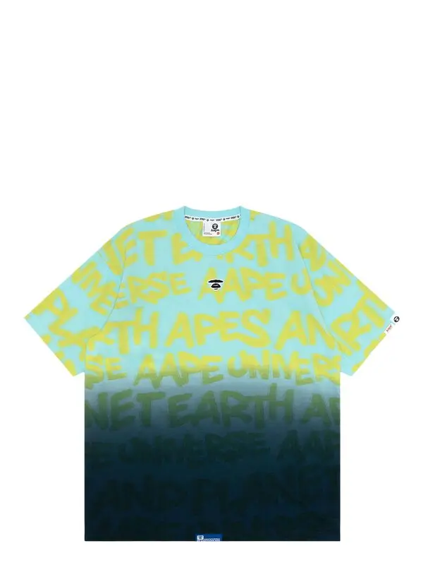 AAPE Moonface Logo-patterned Tee /yellow - Blue