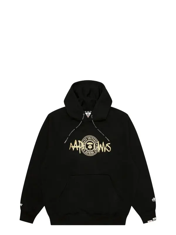 AAPE BY *A BATHING APE Logo Basic Hoodie - Black
