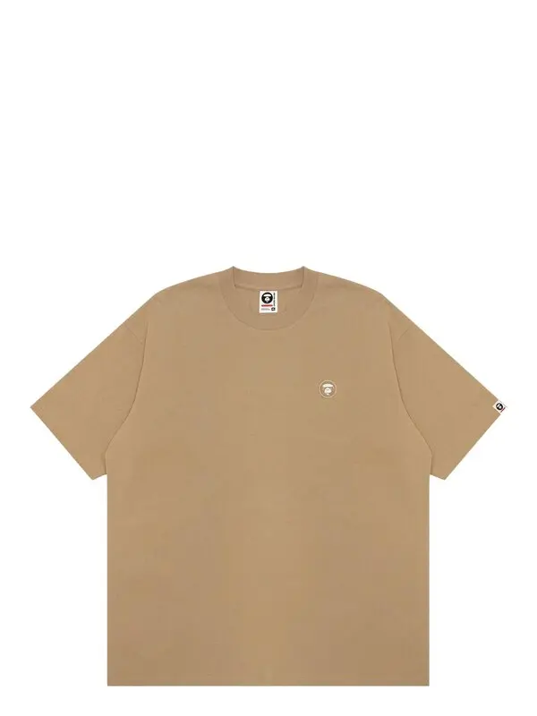 AAPE Now Moonface Logo Short Sleeve Tee 'beige - Tan