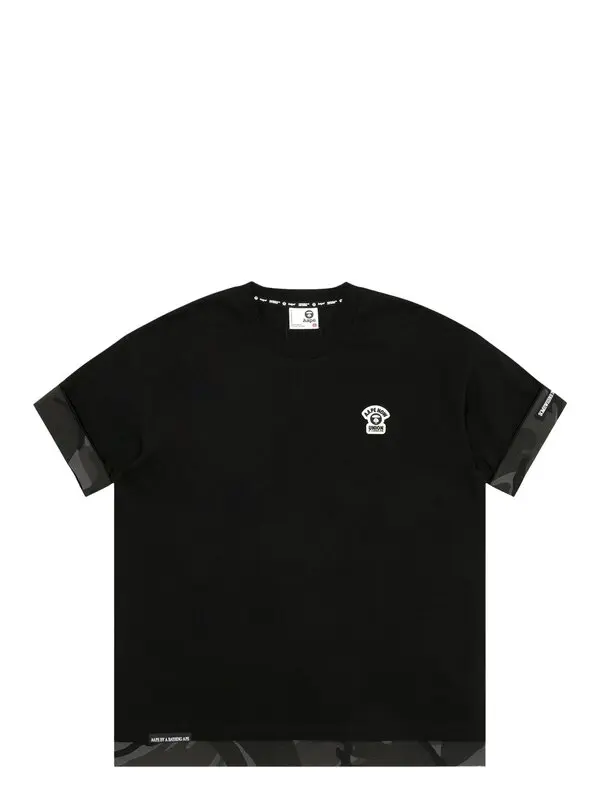 AAPE Now Moonface Logo Short Sleeve Tee - Black