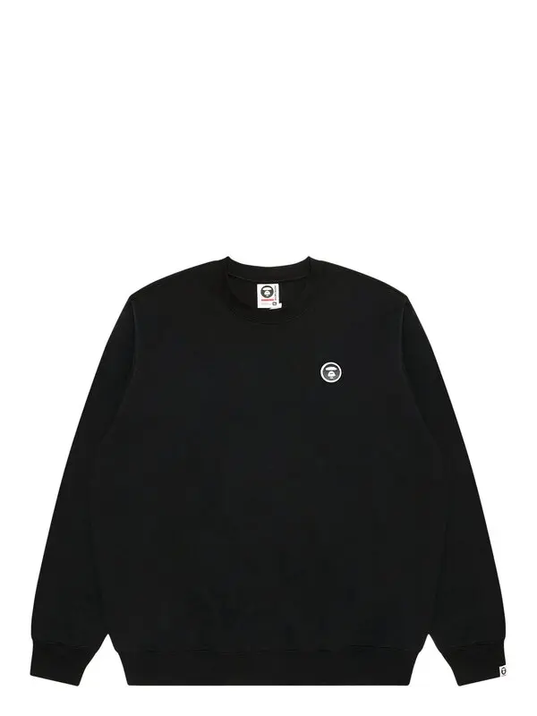 AAPE Now Moonface Crewneck Sweater - Black