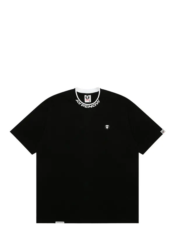 AAPE Now Moonface Logo Relaxed Fit Tee - Black