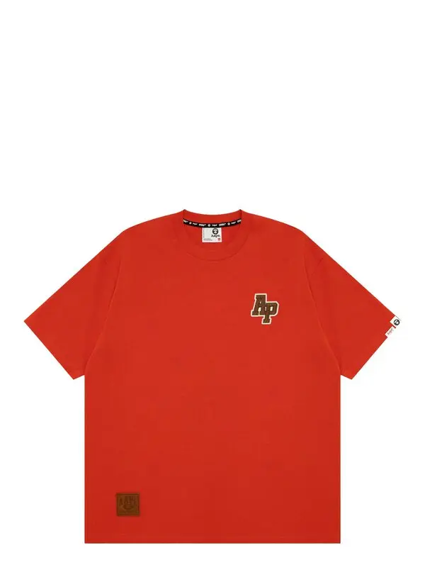 AAPE Embroidered Logo Tee /dark - Orange