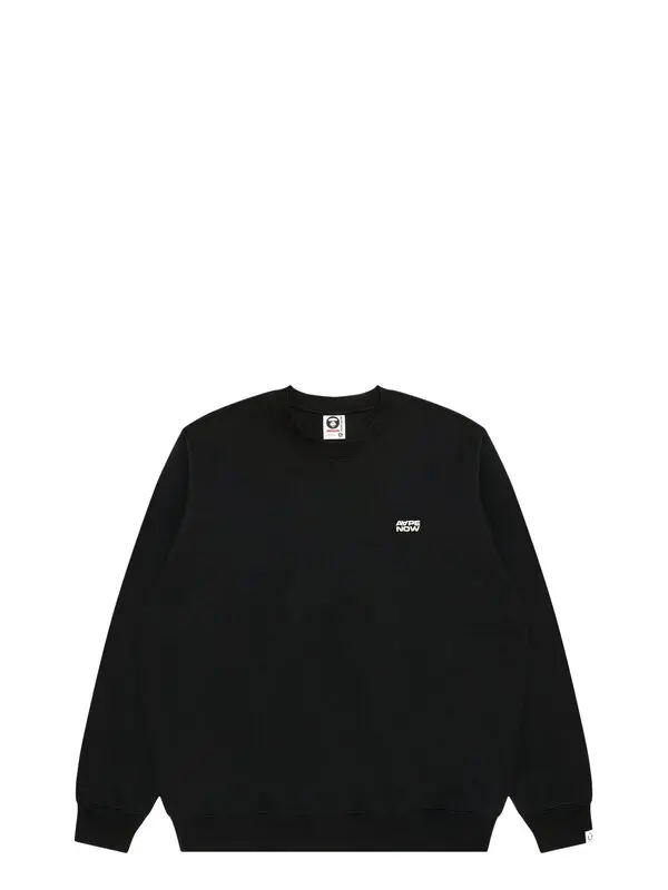 AAPE BY *A BATHING APE Now Crew Neck Sweatshirt - Black