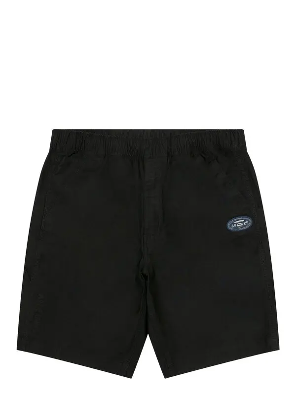 AAPE BY *A BATHING APE Unvs Moonface Logo Patch Shorts - Black
