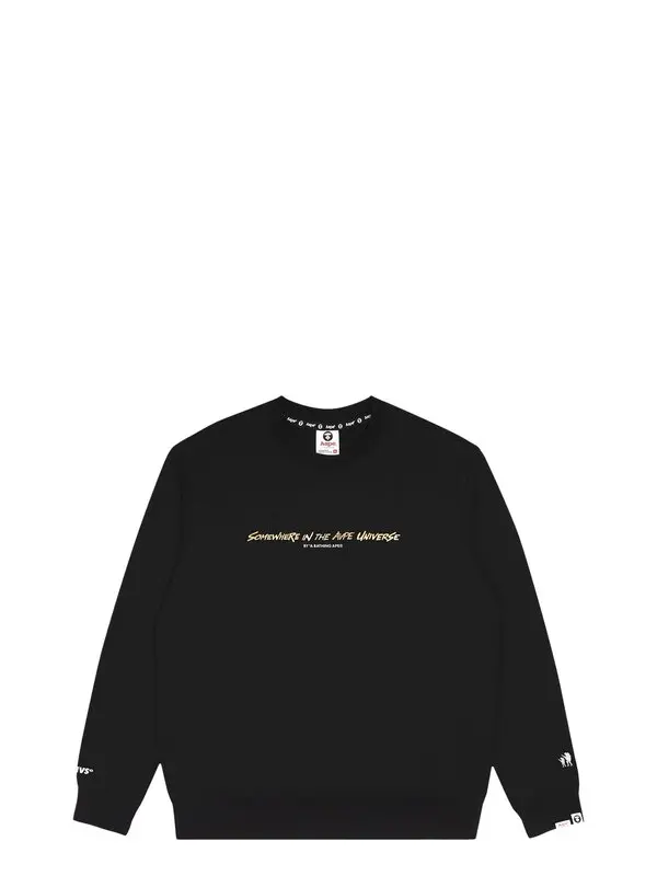 AAPE BY *A BATHING APE Moonface Drip Graphic Sweatshirt - Black