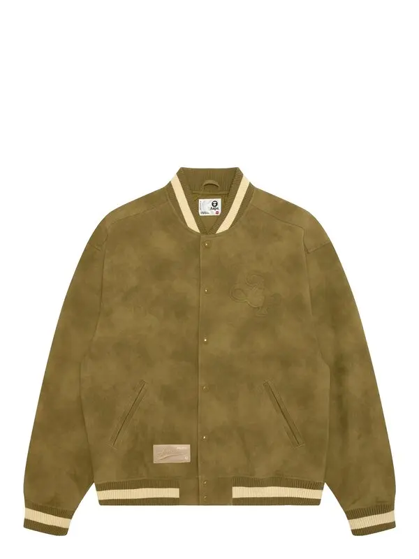 AAPE Unvs Varsity Jacket 'khaki/yellow - Tan
