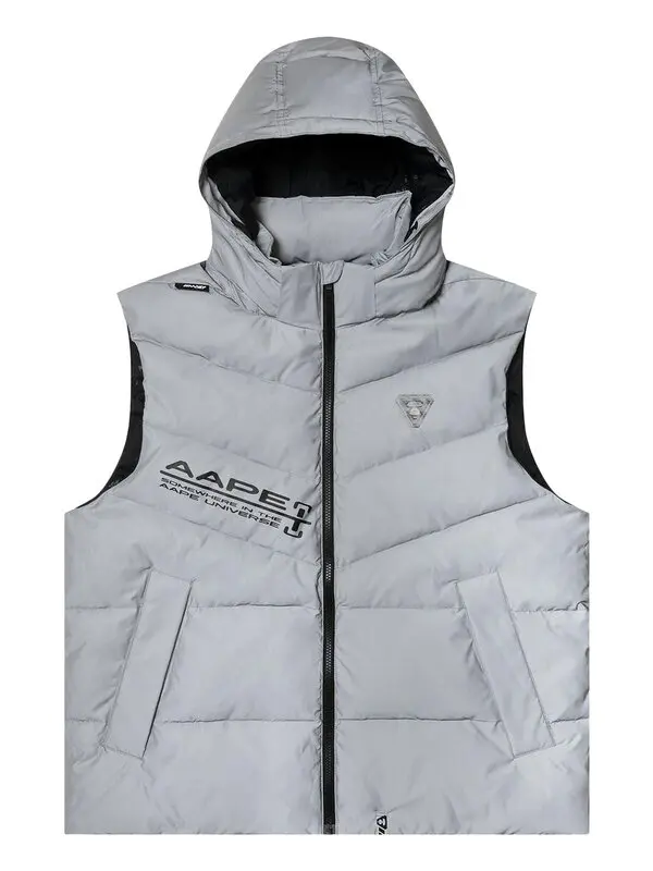 AAPE Moonface Patch Down Vest /green - Grey