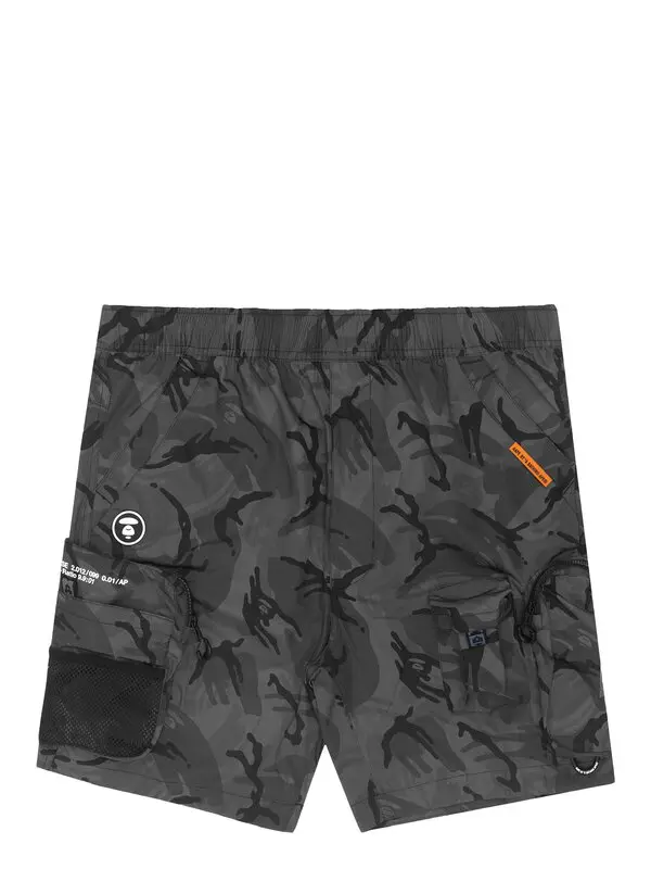 AAPE Moonface Camo Cargo Shorts /multi - Black
