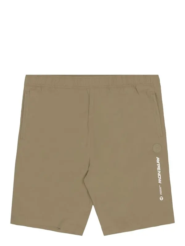 AAPE BY *A BATHING APE Moonface Patch Track Shorts 'beige/dark - Tan