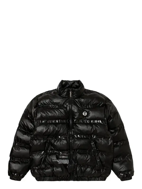 AAPE BY *A BATHING APE Moonface Logo Heat Seal Puffer Jacket - Black