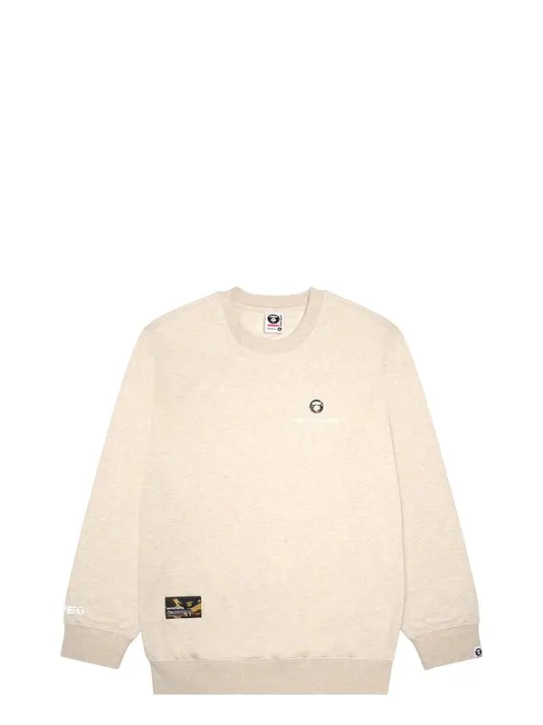 AAPE BY *A BATHING APE Moonface Camo Patch Sweatshirt 'beige/heather - Tan