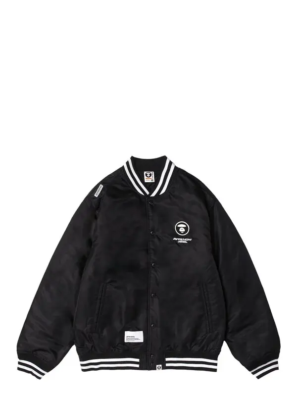 AAPE BY *A BATHING APE Moonface Patch Bomber Jacket - Black