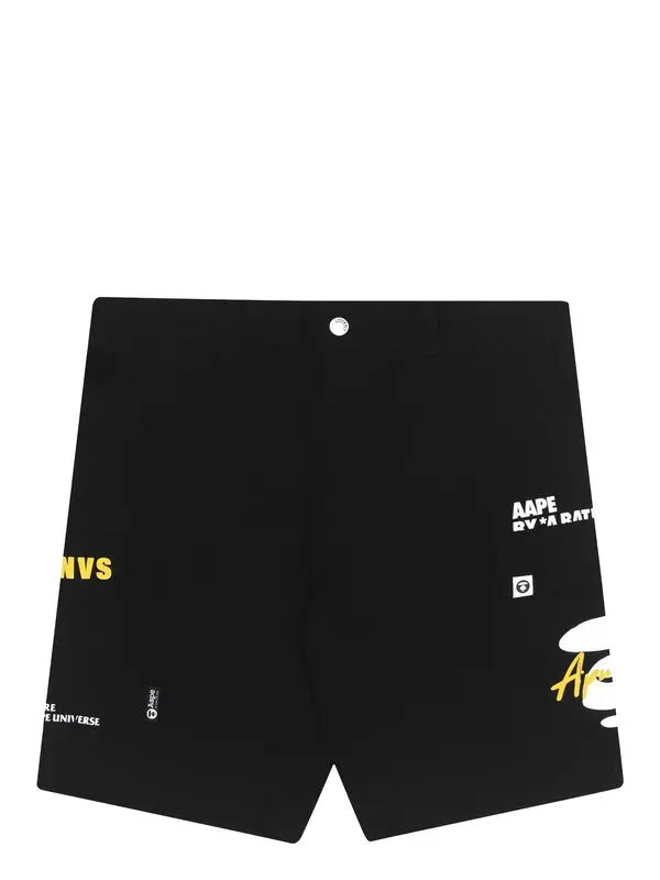 AAPE BY *A BATHING APE Moonface Regular Shorts - Black