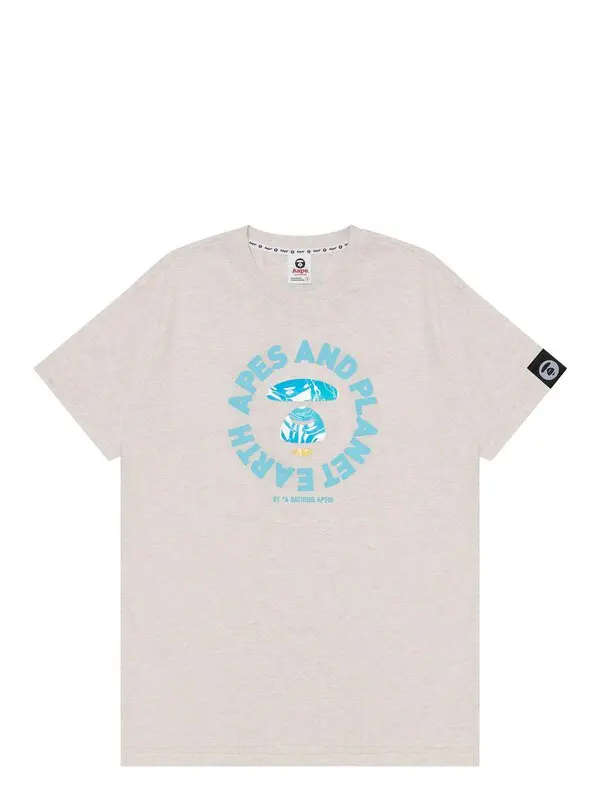 AAPE Moonface Relaxed Graphic Tee 'ivory/heather - Cream