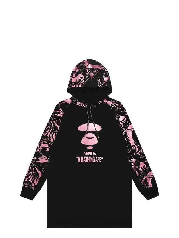 AAPE Camo Print Hoodie Dress - Black