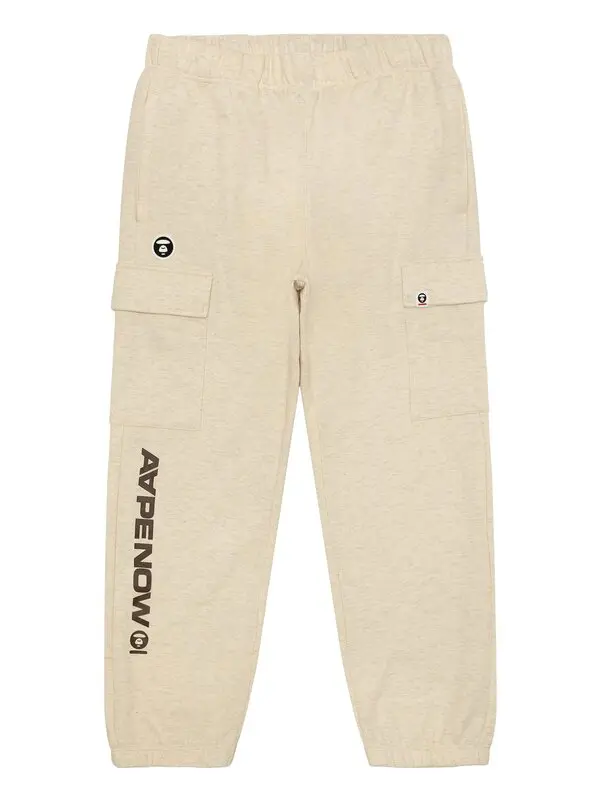 AAPE BY *A BATHING APE Now Moonface Sweat Pants 'beige/heather - Tan