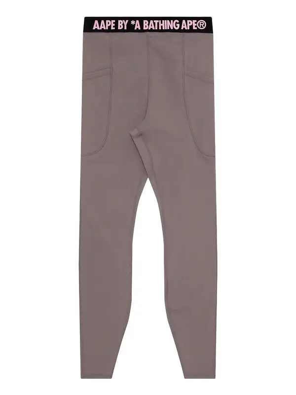 AAPE Moonface Printed Leggings 'beige - Tan