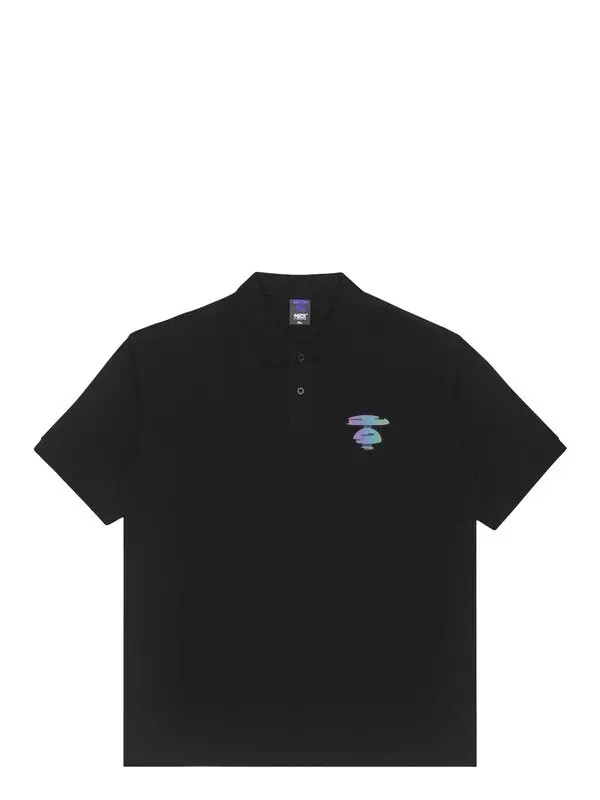 AAPE Moonface Back Print Polo - Black