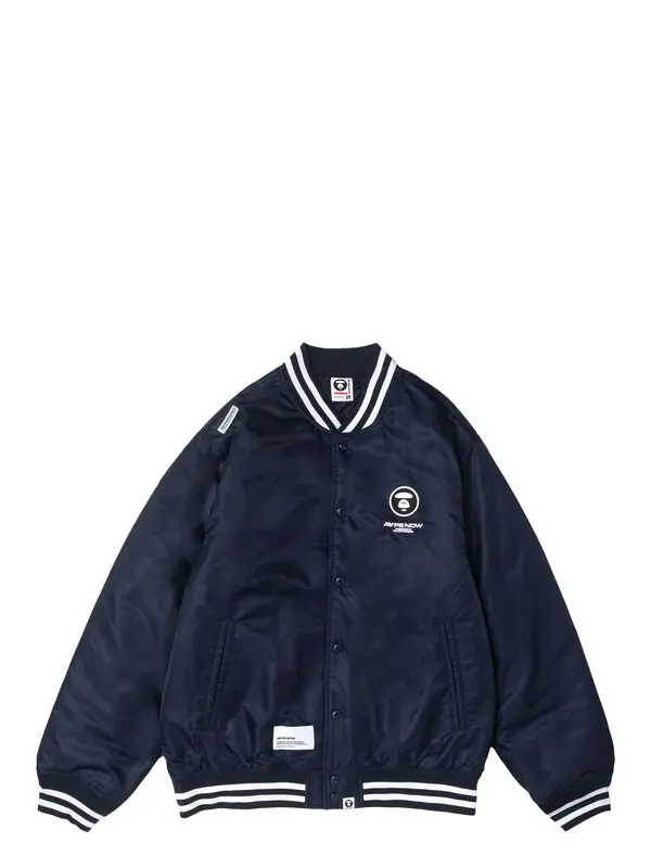AAPE BY *A BATHING APE Moonface Patch Bomber Jacket 'navy - Blue