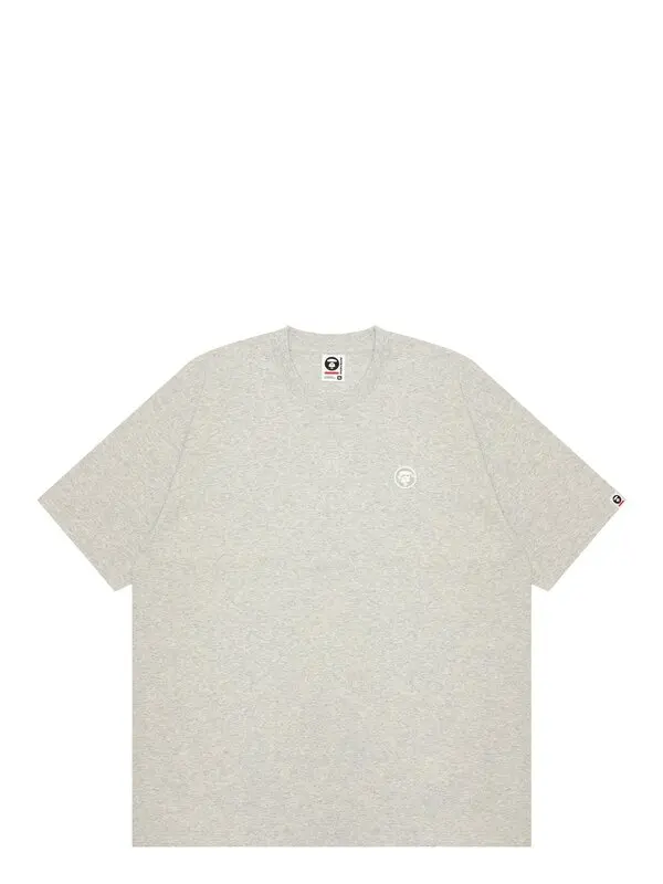 AAPE Now Moonface Logo Short Sleeve Tee /heather - White