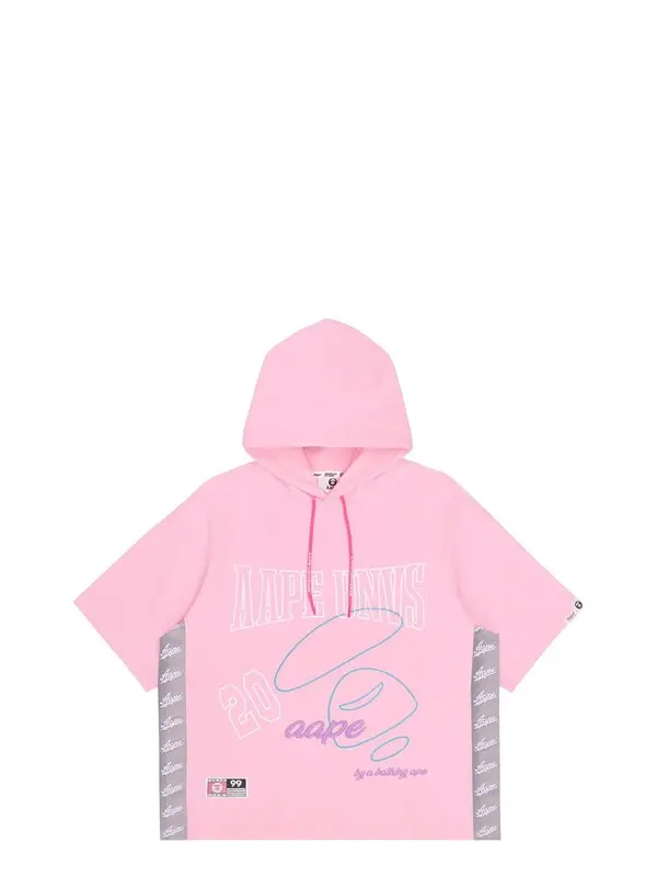 AAPE BY *A BATHING APE Moonface Embroidered Short-sleeve Hoodie /light - Pink