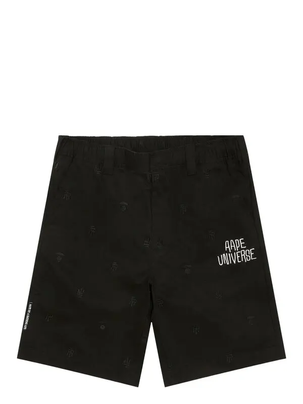 AAPE BY *A BATHING APE Unvs Moonface Logo Shorts - Black